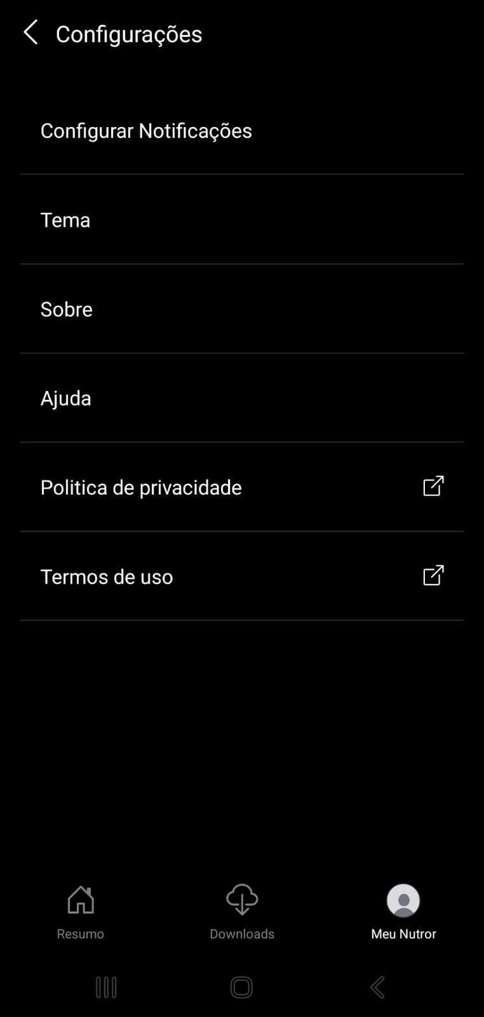 Como usar o modo claro/escuro no Nutror?